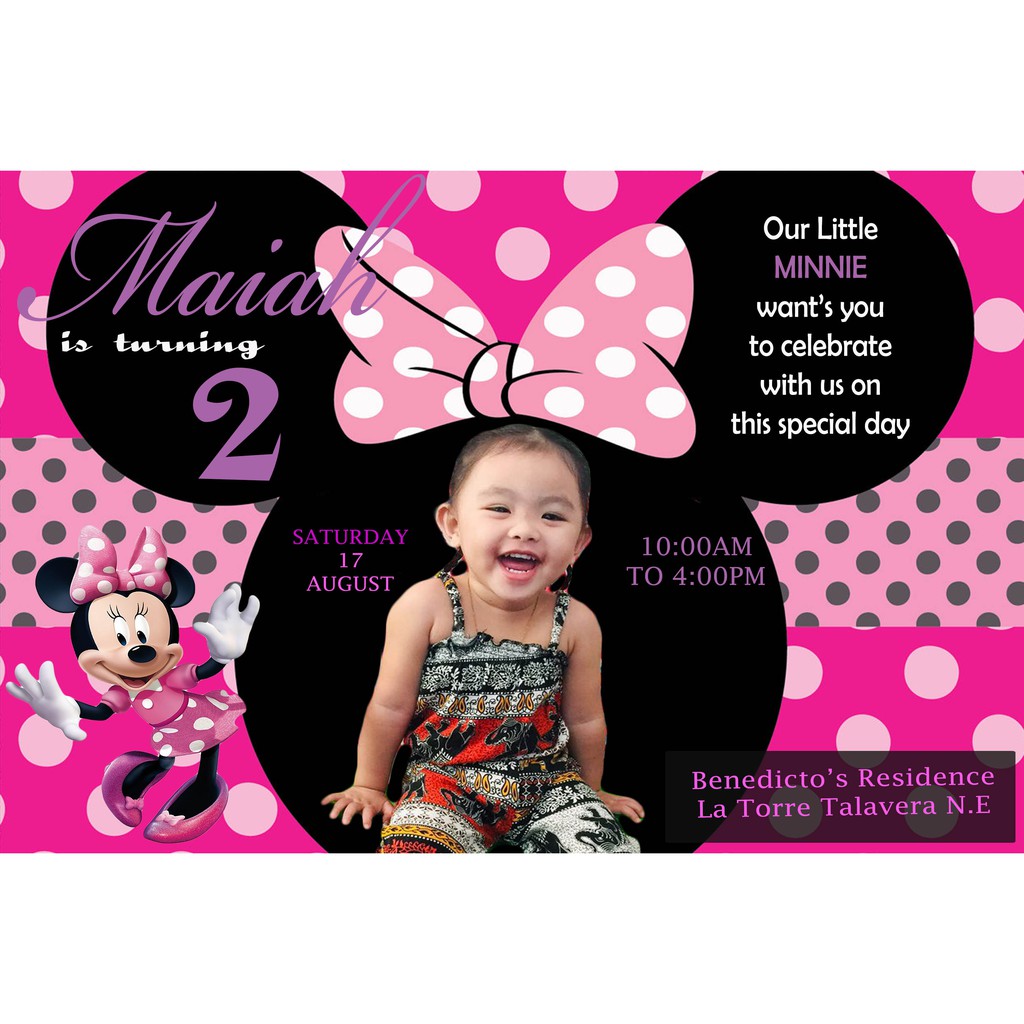 Minnie Mouse Background For Invitation
