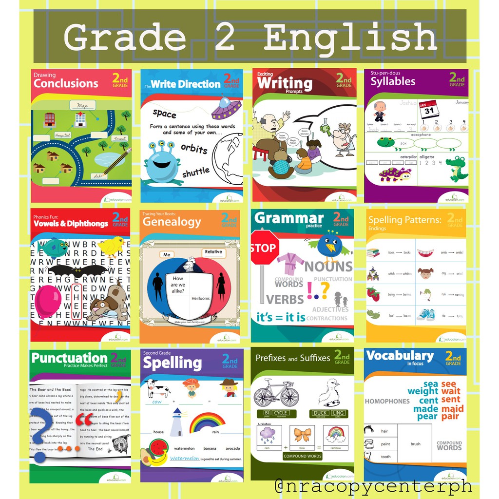 English Worksheets For Grade 2