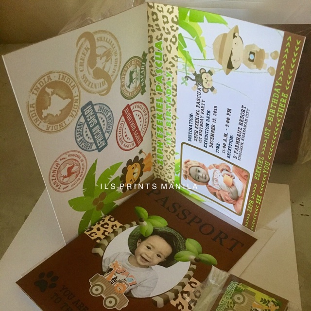 Safari Passport Invitation Template