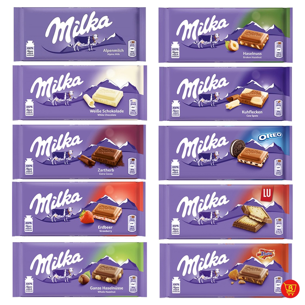 Milka Chocolate Flavors