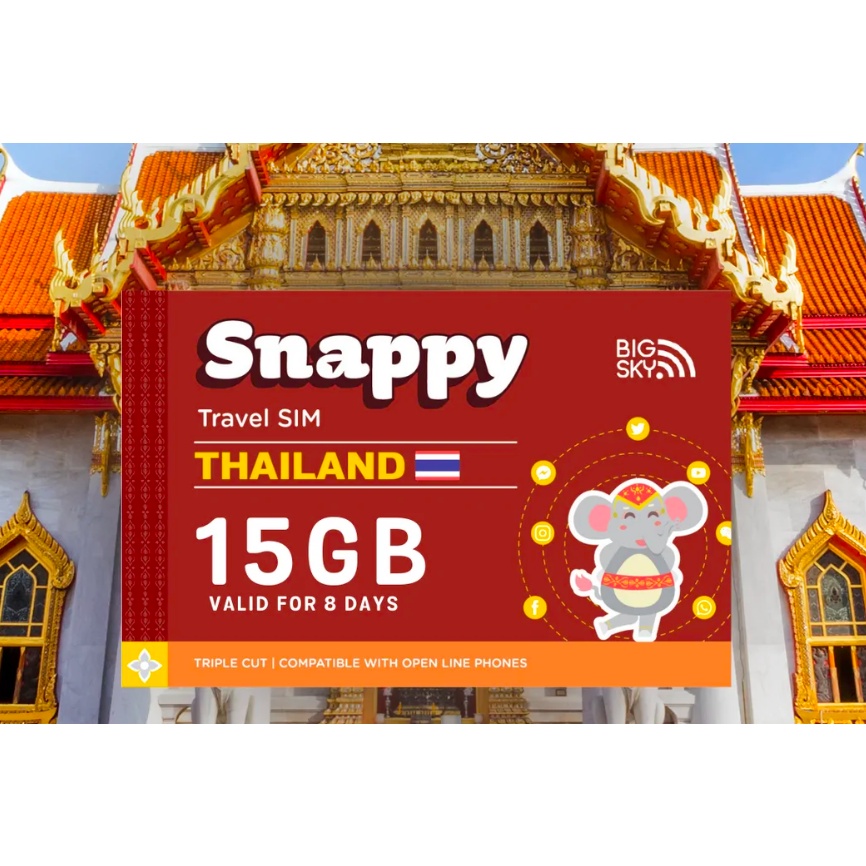 ASIA TRAVEL SIM (Snappy Travel SIM Powered By Big Sky, 02/29/2024