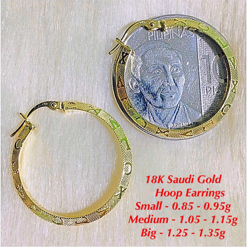Saudi Gold Hoop Earrings For Women