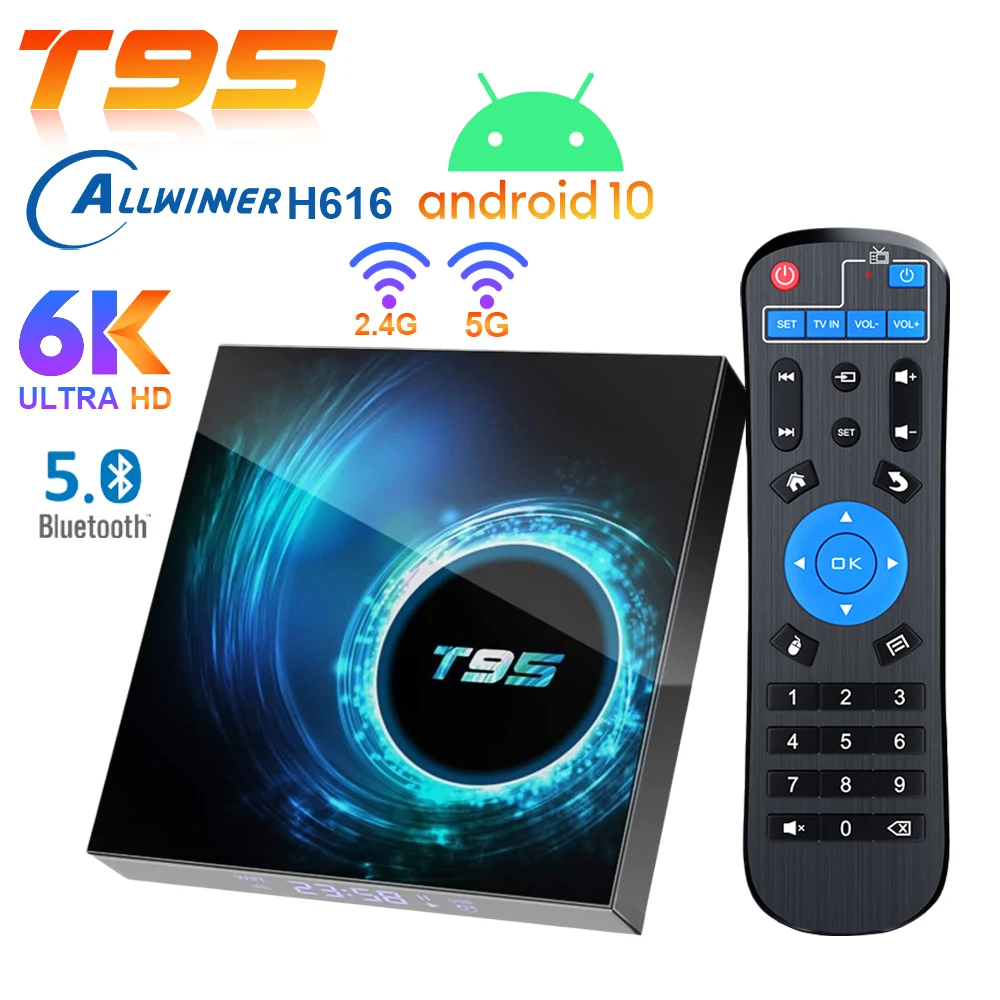 Smart TV BOX T95 Android 10 System HD 6K Bluetooth5.0 4GB 64GB Android TV BOX Shopee Philippines