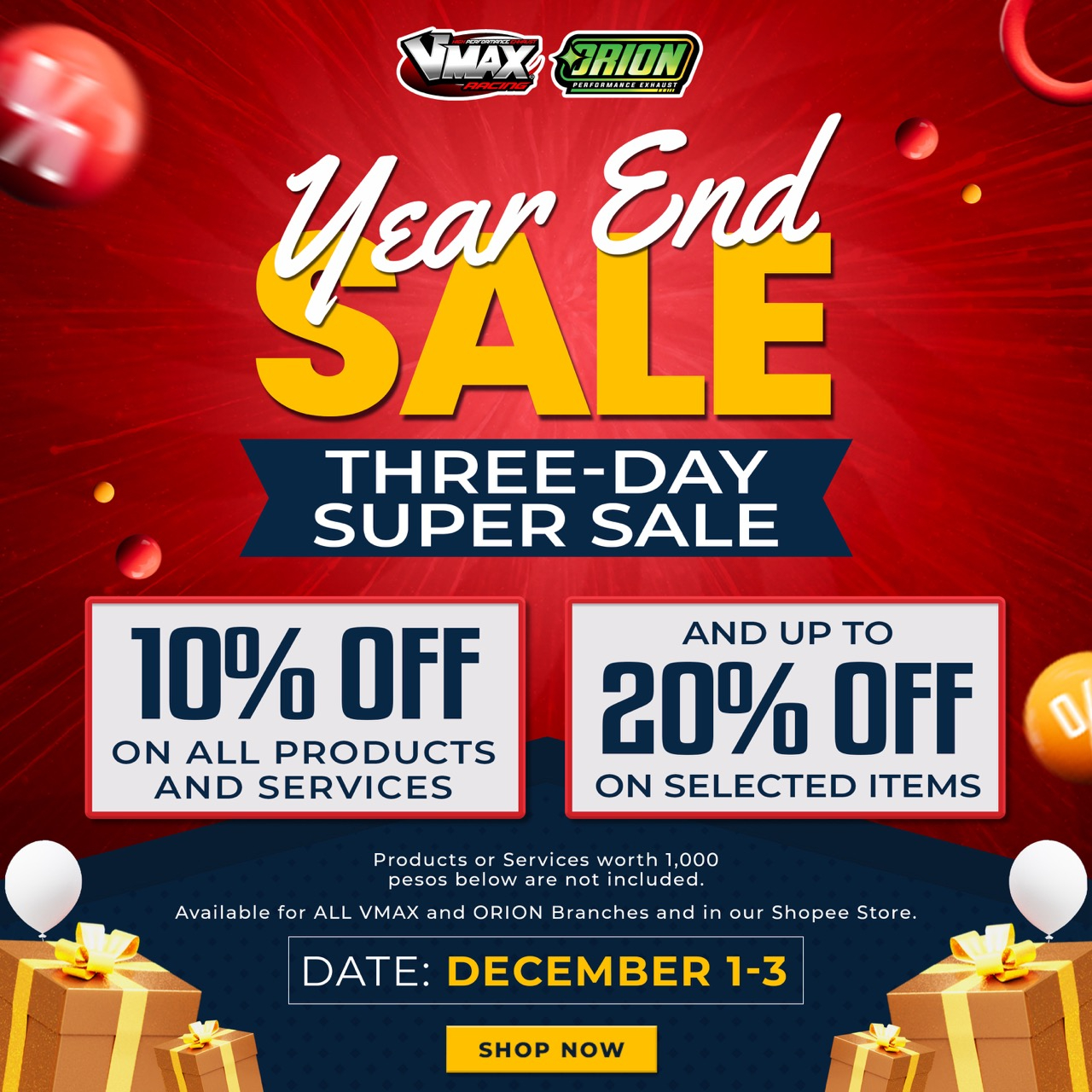 VMAX and ORION, Online Shop | Shopee Philippines