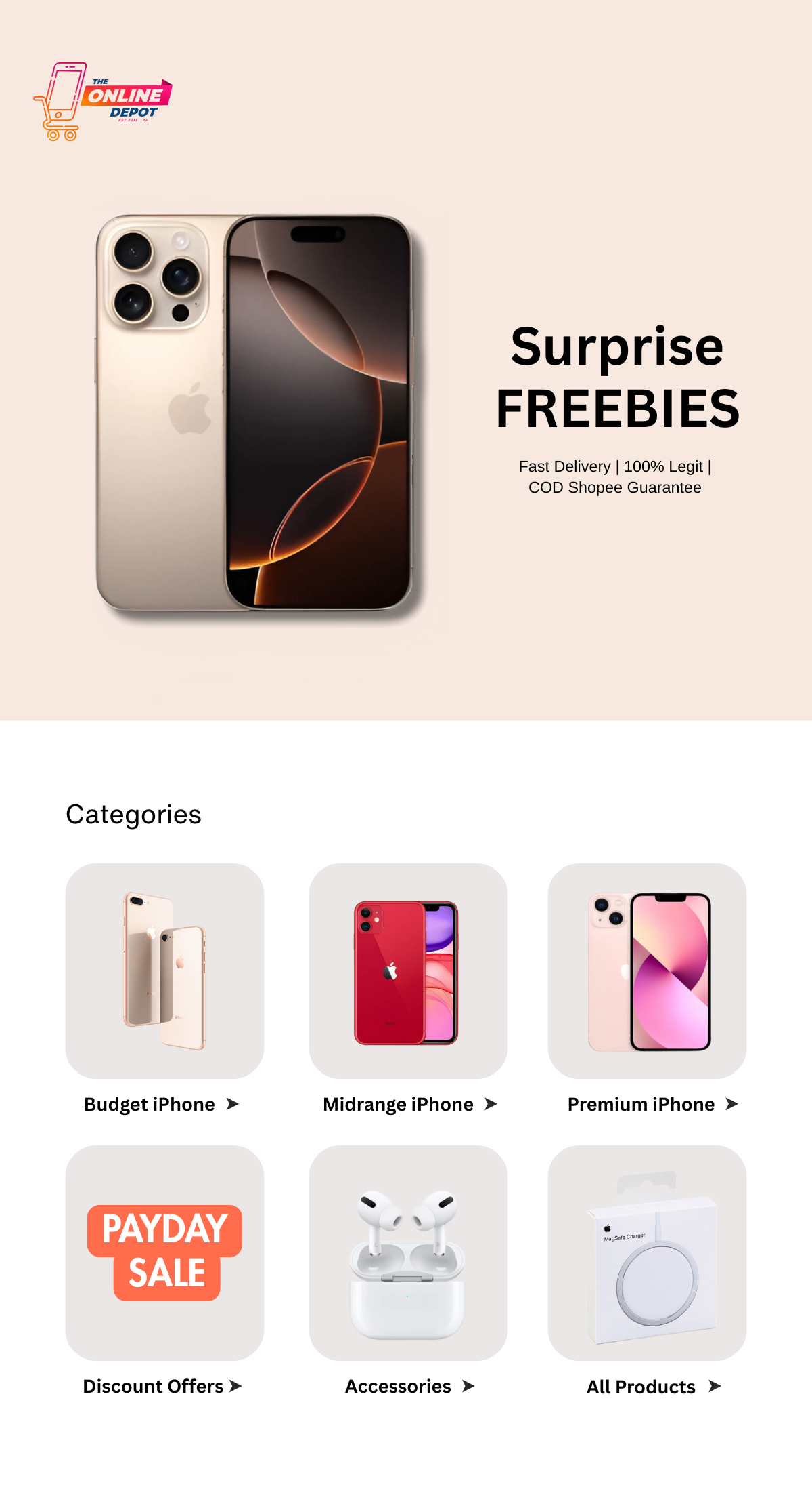 Theonlinedepotph Online Shop Shopee Philippines